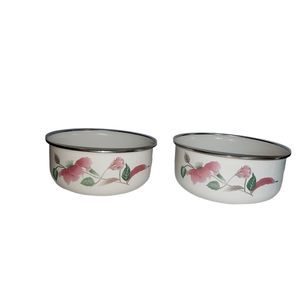 Mikasa | Dining | Mikasa Enamel Mixing Bowls 46 Silk Flower Cookware ...